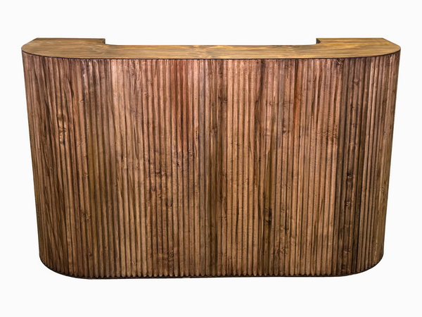 FAIRMONT FLUTED 6FT BAR - PECAN - LLL Event Rentals