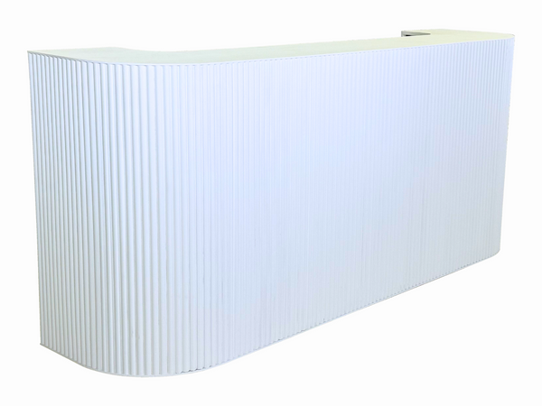 FAIRMONT FLUTED 8FT BAR - WHITE - LLL Event Rentals