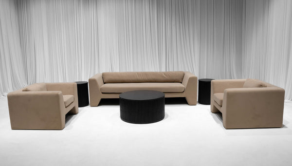 Rent the ZELDA SOFA GROUPING 2 - CAMEL for Events in Metro Atlanta ...