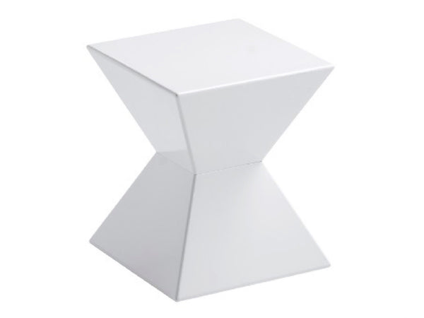 AZTEC ACCENT TABLE - WHITE - LLL Event Rentals