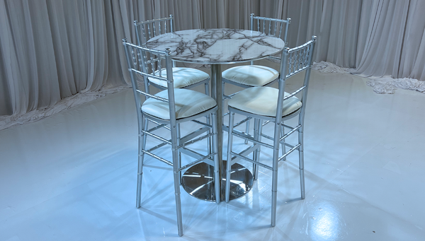 PARIS HIGHBOY GROUPING 3 - SILVER - LLL Event Rentals