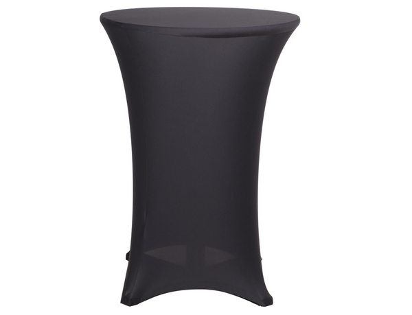 HIGHBOY SPANDEX LINEN | 30” - BLACK - LLL Event Rentals